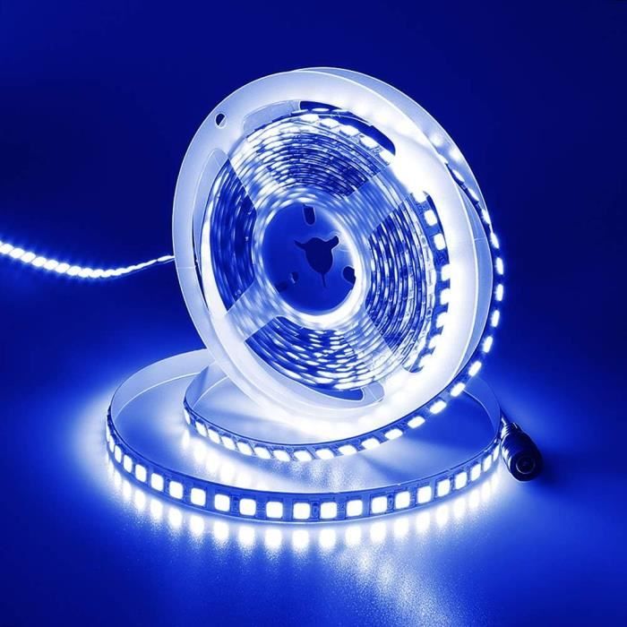 Ruban Led Bleu 5M 12V 600Leds 5054 Smd Non Étanche, Auto-Adhésif ...