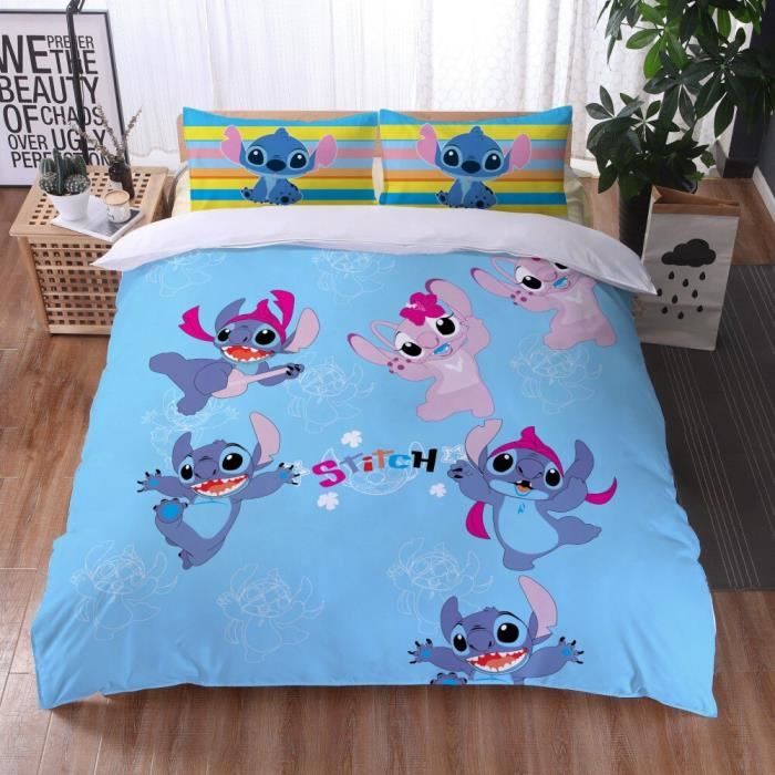 SCD-3736 Parure de lit en 3D Disney Lilo Stitch housse de couette décor ...