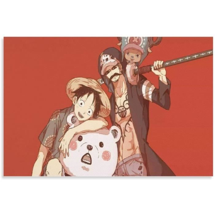 Law Bepo Chopper Luffy Anime Toile Art Poster et Art Mural Impression ...