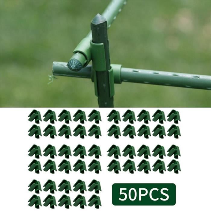 Clips de fixation de tige - Outils de jardinage - 50 pièces - Plastique ...