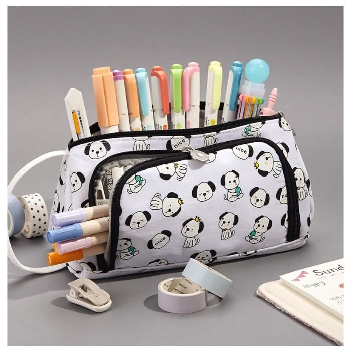 Trousse scolaire,Dessin Animé de grande Capacité Trousse À Crayons ...