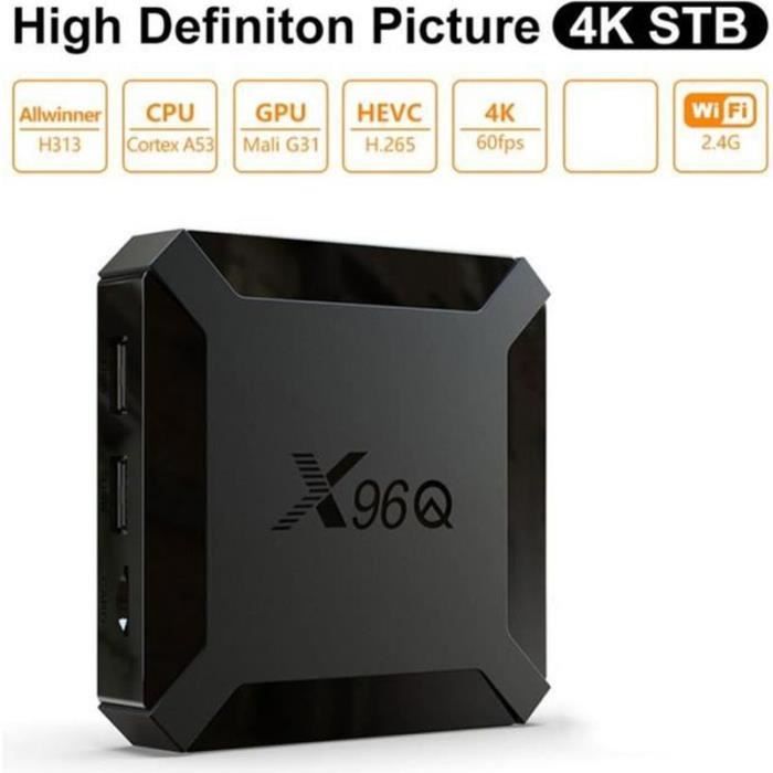 X96Q Smart TV BOX wifi 4k 2g + 16go TV box multimédia android 10 ead859 ...