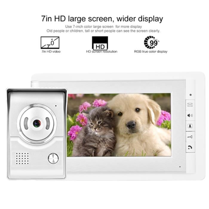 Fan Sonnette Système Dinterphone Vidéo Intelligent Hd Tft Lcd 7 Couleurs Prise V70c L Eu 100
