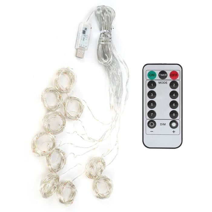 8-mode USB télécommande lumières décoratives de rideau lumières ...