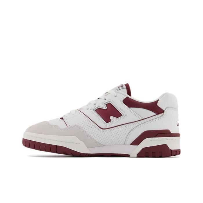 Basket - New Balance - 550 - Blanc et Rouge - Chaussures Mixte ...