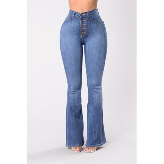 Jeans Femmes Sexy Taille Haute Pantalon Decontracte a Jambes Larges Adolescents Classique Denim ...