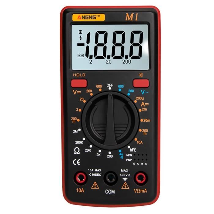 Multimètre ANENG M1 électricien numérique portable test tension cc et ...