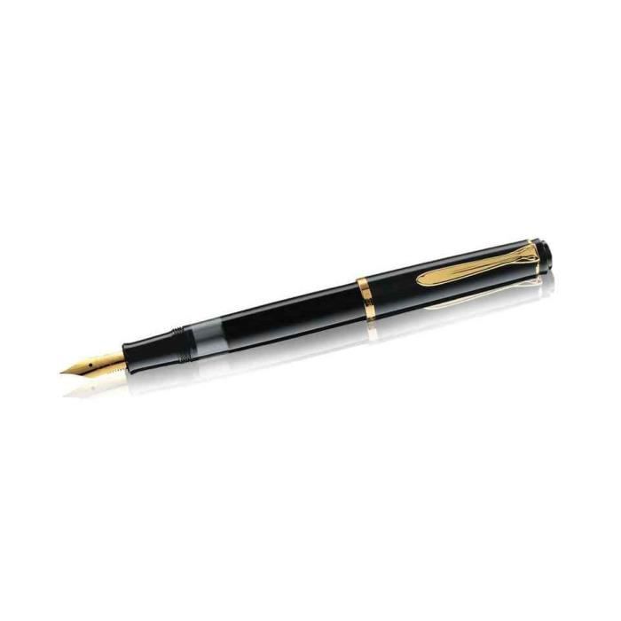 Stylo plume - PELIKAN - M 200 - Noir - Plume en acier inoxydable ...