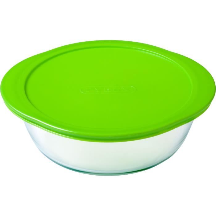 Plat rond en verre avec couvercle Pyrex Cook&Store 20x18 cm ...