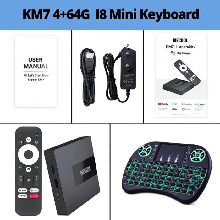 TV Box Android 11 - RNCYN - KM7 - 4 Go RAM - 64 Go Stockage - 4K WiFi ...