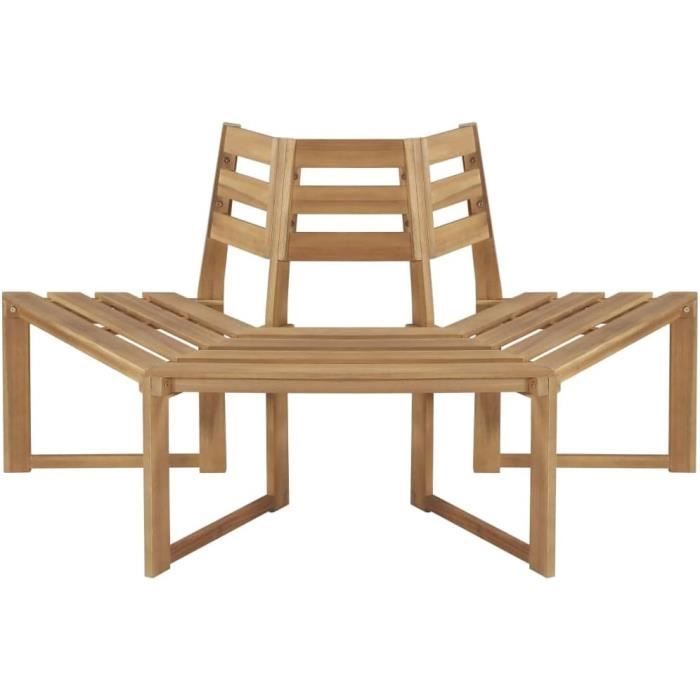 Acacia Massif Banc pour Tour d'arbre Semi-Hexagonal Banquette de Jardin48 - Cdiscount Jardin