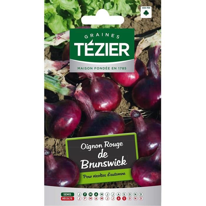 Sachet Graines - Tezier - Oignon rouge de Brunswick - Sachet légume ...