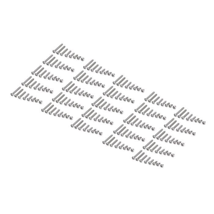 FRA vis autoperceuse 200 pièces vis autotaraudeuses 304 en acier inoxydable croix autoperceuse ...