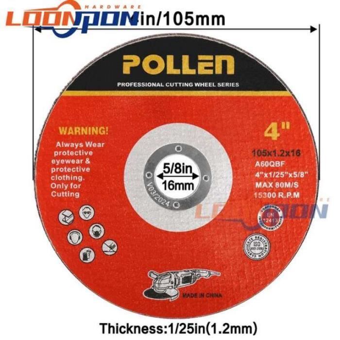 GTY01233-MEULE D'AFFUTAGE,Disque de meuleuse d'angle de coupe en résine ...