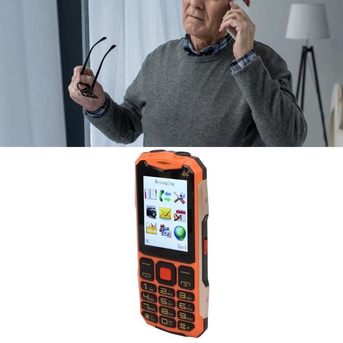 Téléphone portable 2G double SIM pour personnes gées Téléphone portable ...