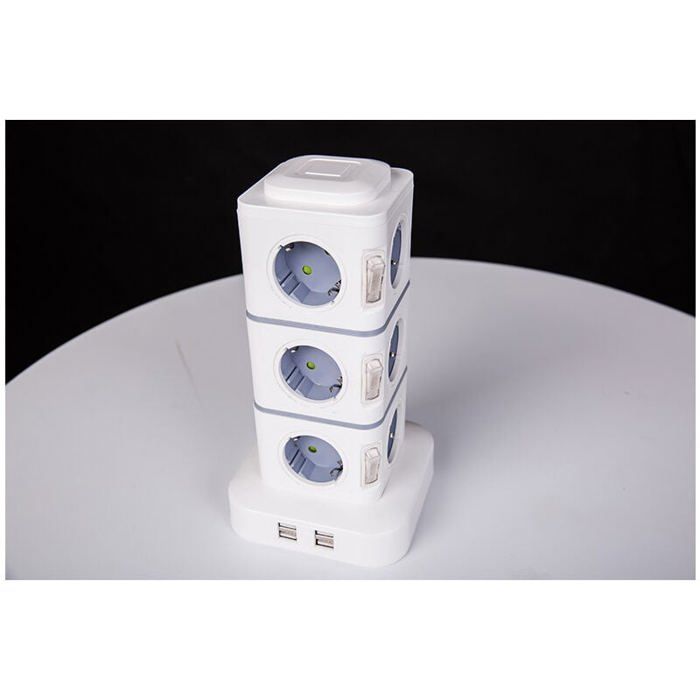 Tour Multiprise,12 Prises Multiprise Electrique-2500W / 10A-avec 4 ...