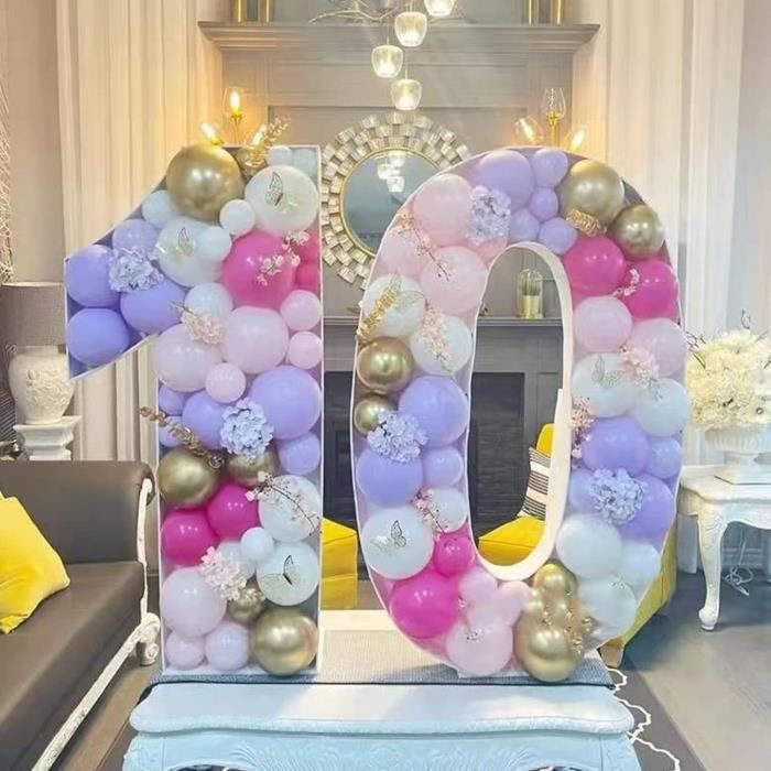 Chiffre Anniversaire Geant,Ballon Arch Stand, Numéros De Carton De 2,4 ...