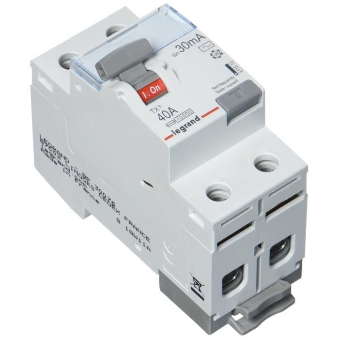 TX3 FI Type 40 A 30 mA AC & 092823 Disjoncteur Phase + Neutre avec ...