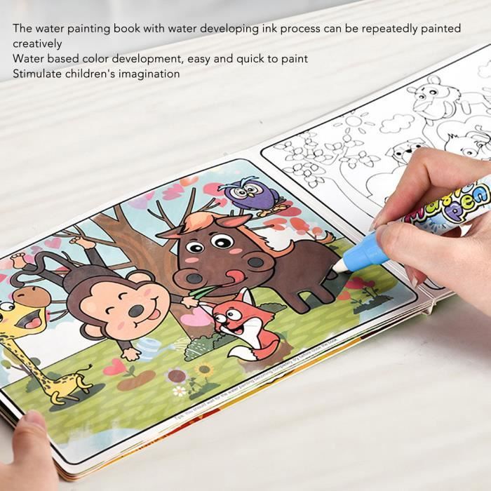 FYDUN livre de coloriage 3D Livres de Coloriage à L'eau 3D, Livre de ...