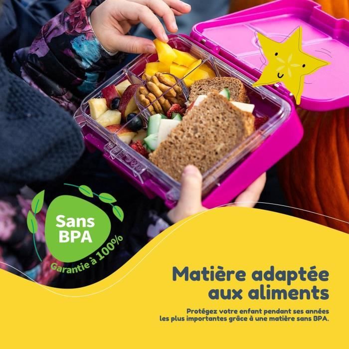 Lunch Box Enfant, Boite Repas Compartiment, Boite À Lunch Bento Colorée ...