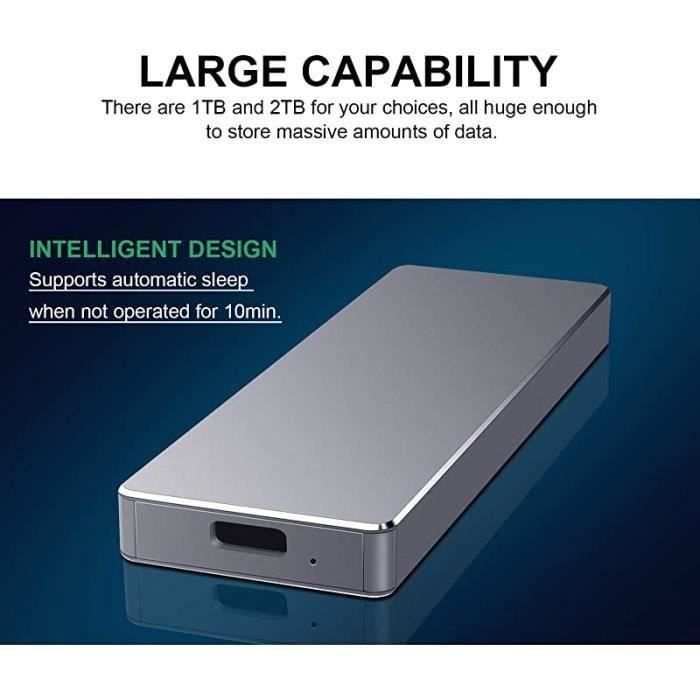 HUIYA- Disque Dur Externe 1to Type C USB31 Disque Dur Externe pour PC ...
