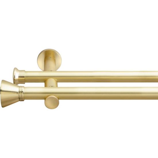 Tringle double en kit D20 modèle Jaen - Doré Mat - 3m00 - Cdiscount Maison