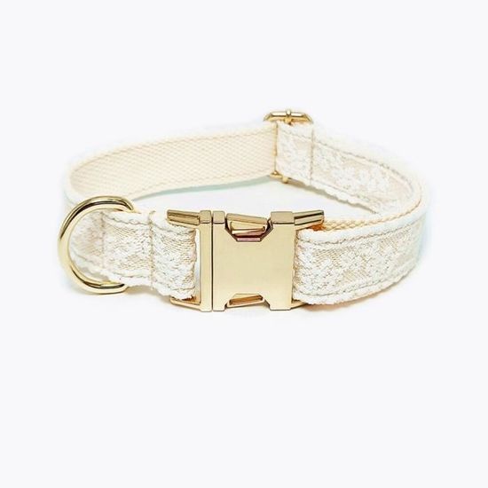 Collier de chien en dentelle pour petits chiens collier et laisse pour ...