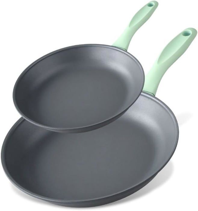 9903750 Lot De 2 Poêles À Frire 24 Cm Et 28 Cm, Poele De Cuisine, Poele À Induction, Poêle À ...