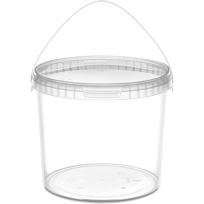 Garronda Seau en Plastique Transparent 5 litres avec Couvercle - pour ...