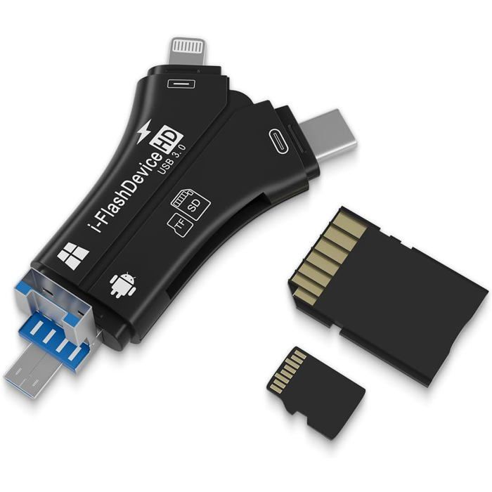 USB3.0 iPhone SD Card Reader Trail Camera Viewer Up to 100MB/S Read ...