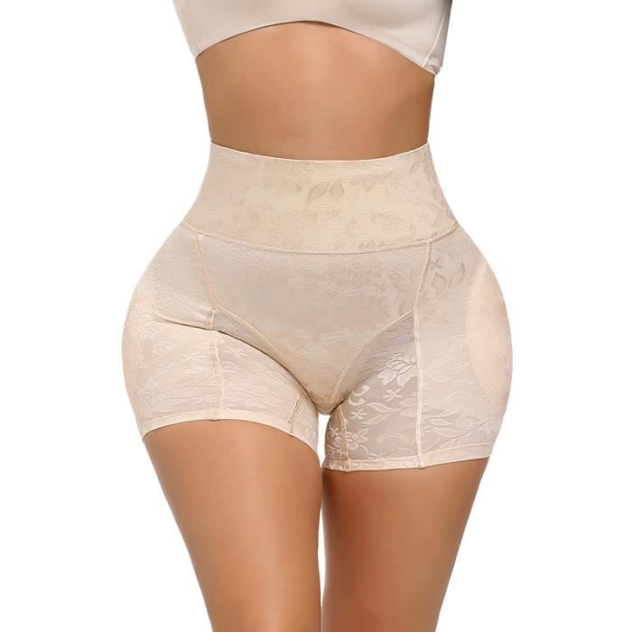 M - Culotte rehausseur de fesses en dentelle pour femmes, Taille haute, Hanches rembourrées ...