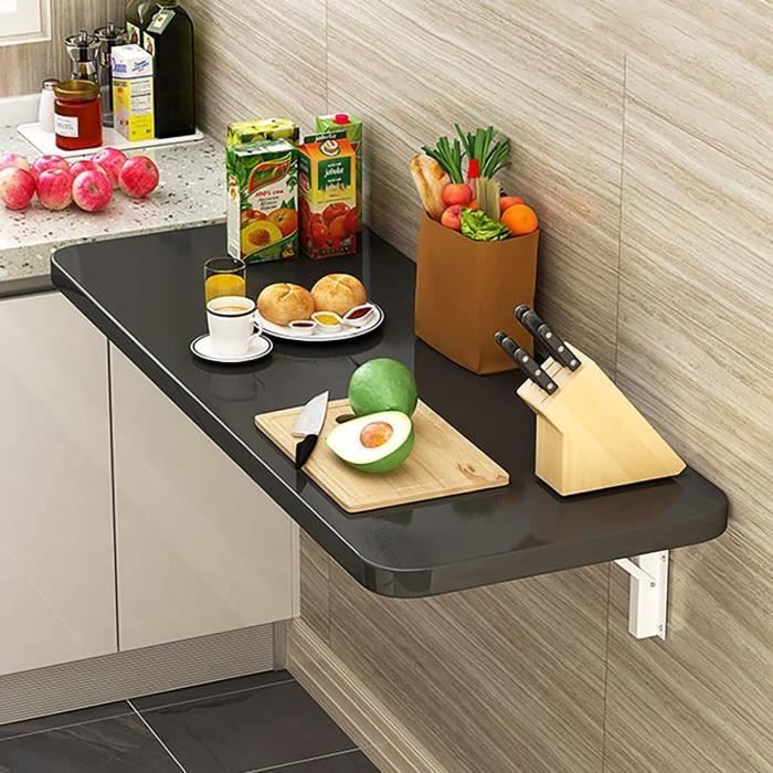 Table Murale Rabattable En Bois, Table Pliante Murale Table Cuisine ...