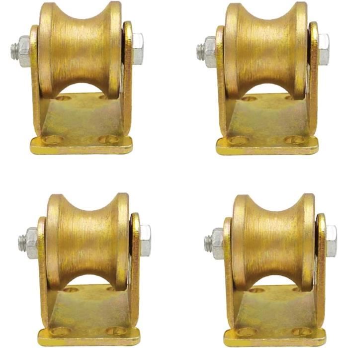 Lot De 4 Roues De Porte À Rainure En U,Roulettes Fortes Charges ...