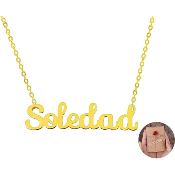 Faith Collier Pour Femme Avec Nom Personnalisé En Acier Inoxydable Avec ...