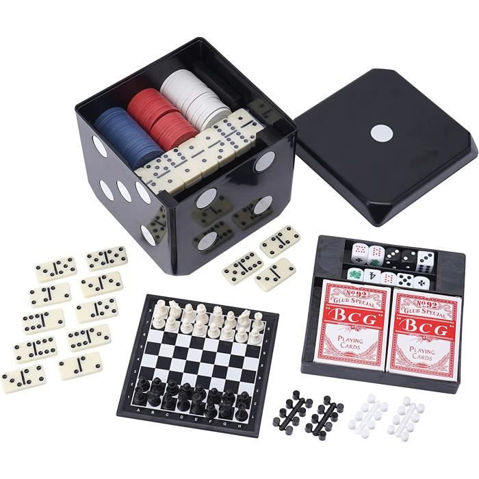 CGB Giftware GB06439 Cube de jeu 6 en 1 | Dames Dominos Backgammon ...