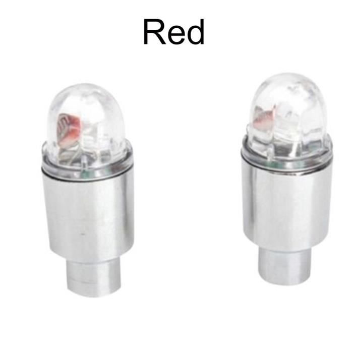 Lampe rouge - Ampoule de Valve de pneu de bicyclette, 2 pièces, roue de ...