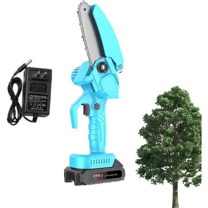 Mini tronçonneuse, tronçonneuse électrique portative sans fil, mini ...