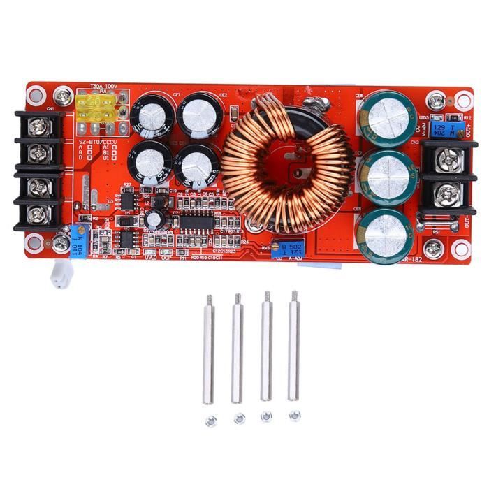 Module élévateur DC-DC Boost, Module de régulateur de tension d'alimentation réglable 1500W 30A ...