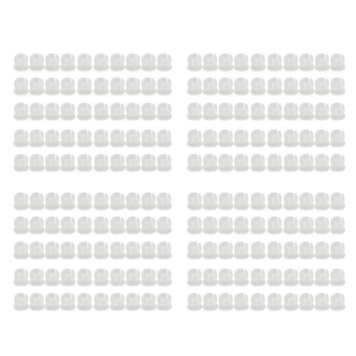 Support LED 5mm - EJ.LIFE - Kit de 200 pièces - Plastique - Blanc ...