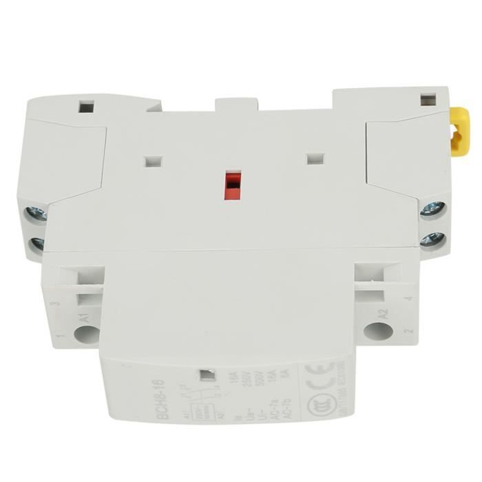 HURRISE Contacteur 16A Contacteur 2P, Contacteur AC, 4P 20A 2NO 2NC 24V 220V / 230V Contacteur ...