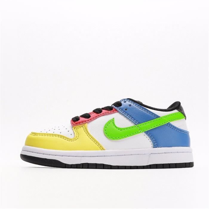 Nike SB Dunk Low Children's shoes blue green yellow Blue green yellow ...