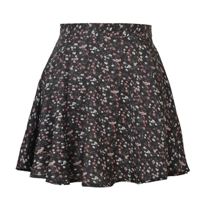 Jupe léopard - courte plissée de style Boho pour Black - Cdiscount Prêt ...