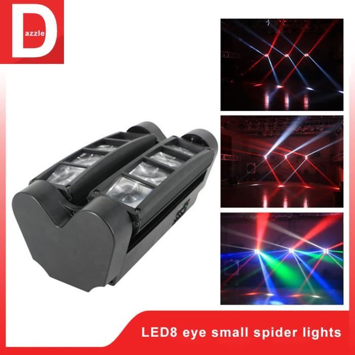 8 x 3W LED Lampe de scène RGB - Cdiscount TV Son Photo