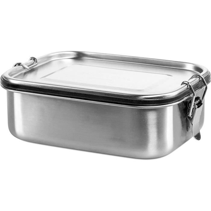 Lunch Box Inox 1200 Ml Avec Compartiment Amovible Et Pot A Sauce Avec ...
