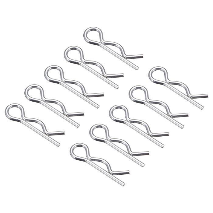 R Forme Ressort Clavette Clip Goupille X 50Pcs Carbone Acier Fixation ...