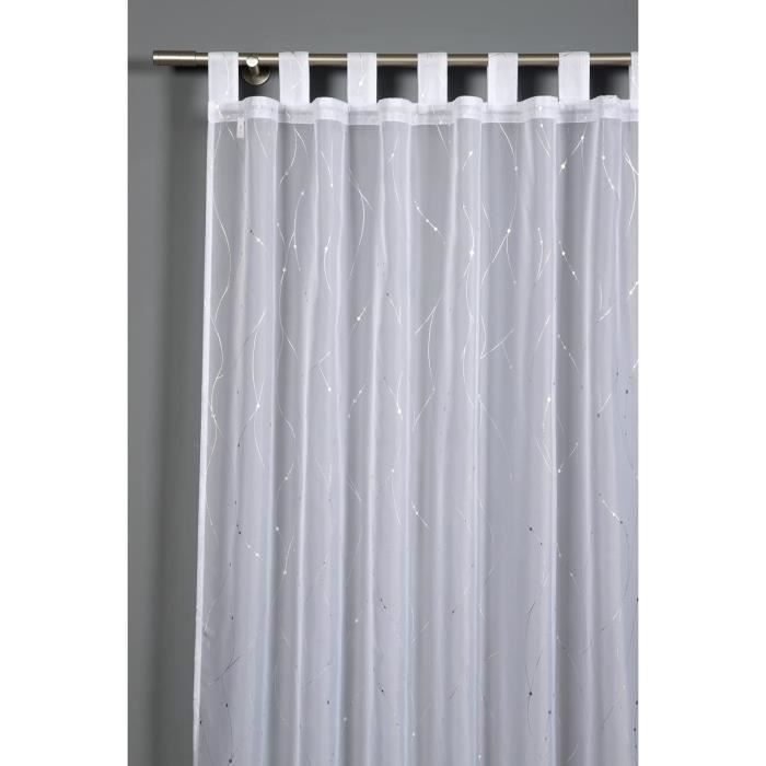 GARDINIA Rideau à Passants Cousus, Voilage Transparent, Voile Avec ...