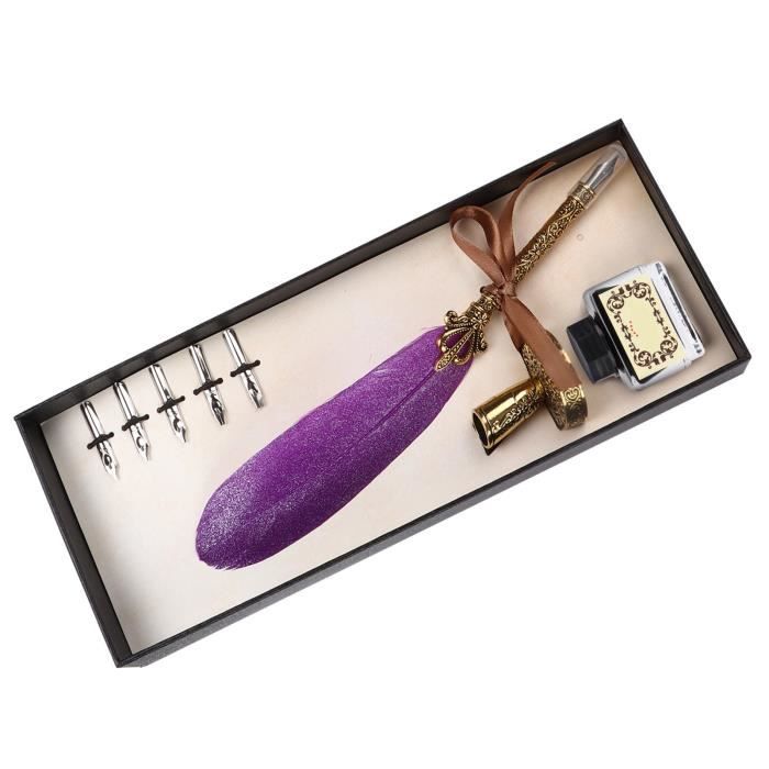 Ensemble d'écriture - TBEST - Stylo Plume Métal Sculpté - Couleur ...