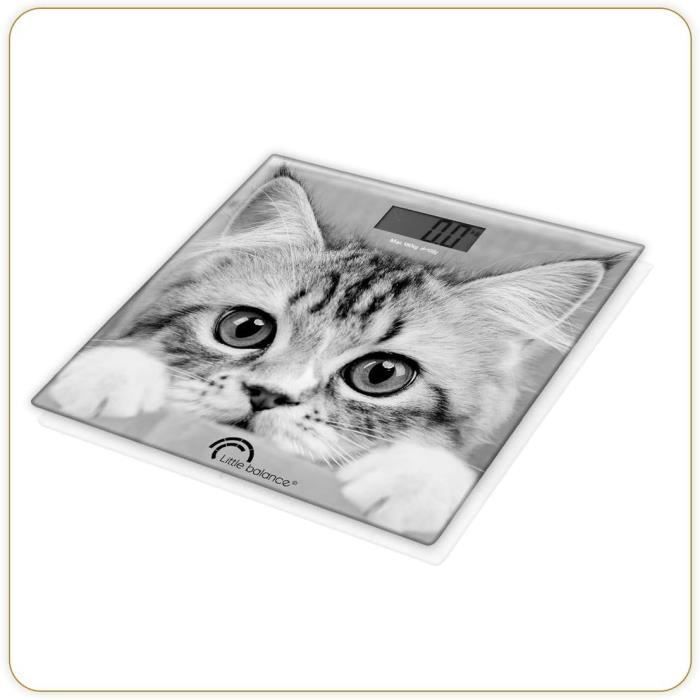 8335- Pèse-Personne Électronique - Design "The Cat" - 180 Kg - 100 G ...