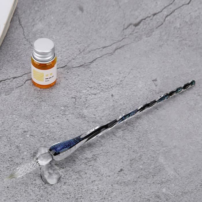 BOY Crystal Starry Sky Glass Dip Pen Stylo à plume Signature Ink Pen ...