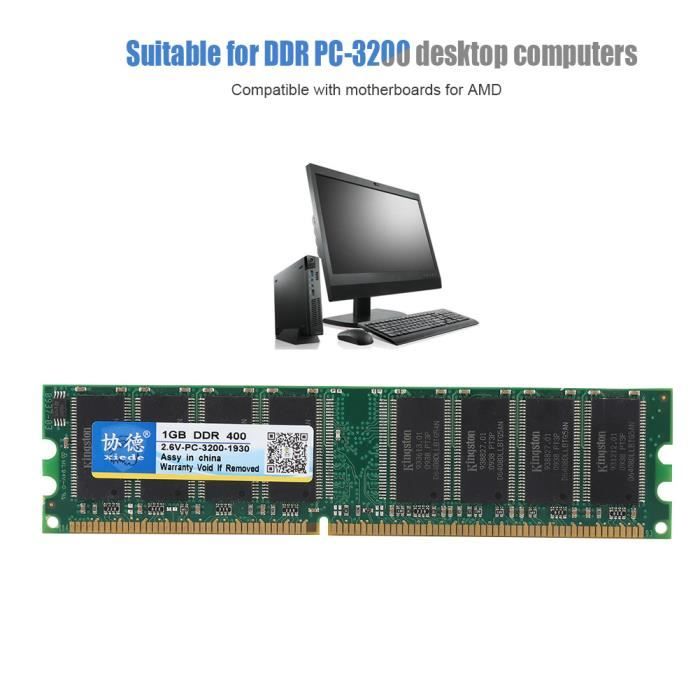 2.6V Ram Mémoire DDR 1GB 400 MHz 184Pin Carte Memoire ddr Module de ...